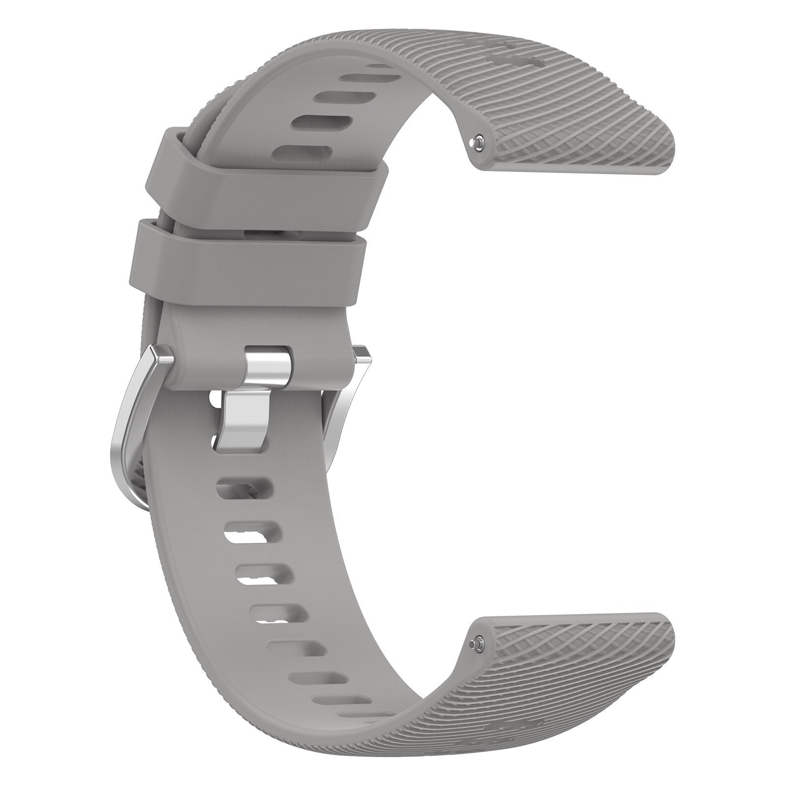18mm Garmin Watch Strap | Morning Fog Grey Grained Silicone – GarmStraps®