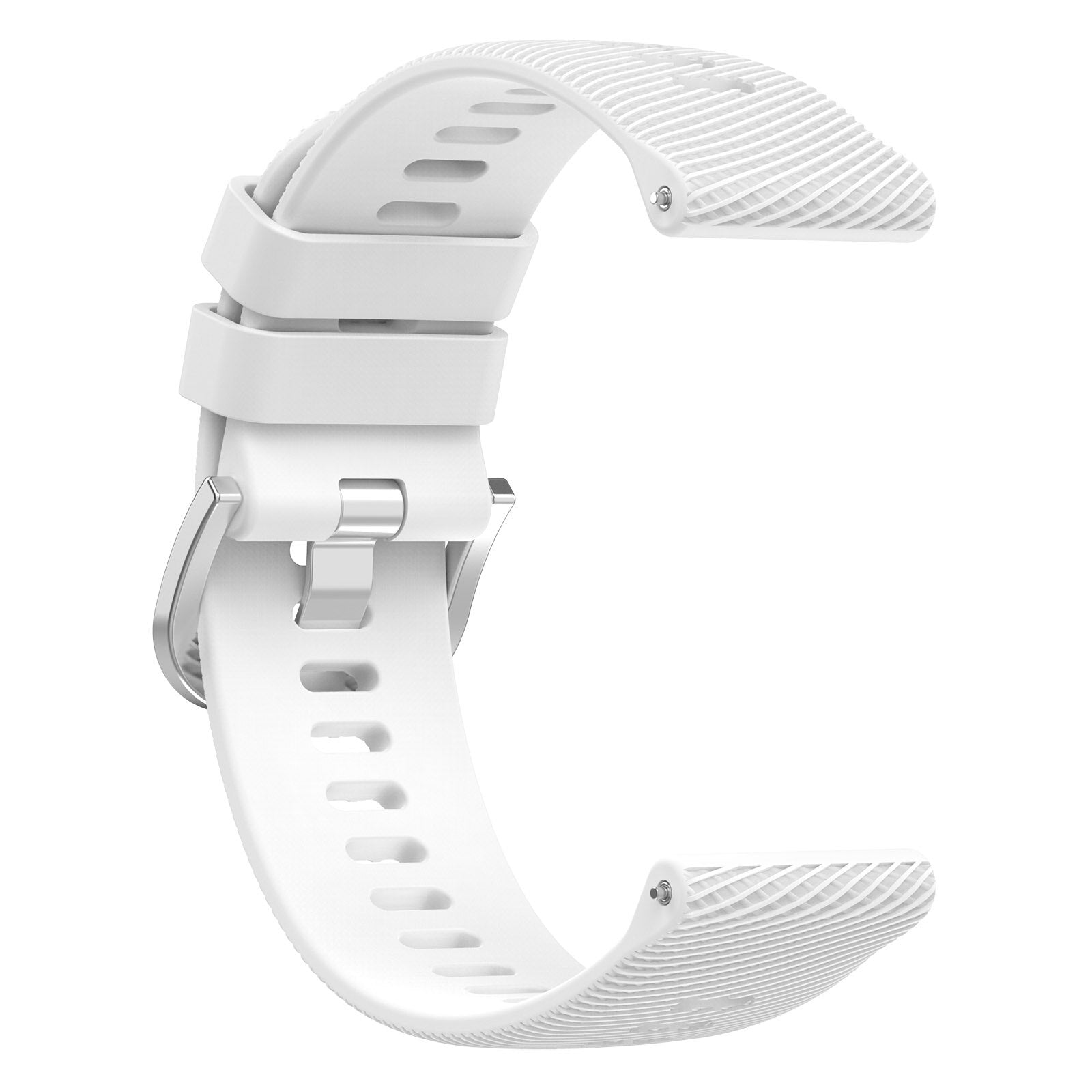 18mm Garmin Watch Strap | White Grained Silicone – GarmStraps™