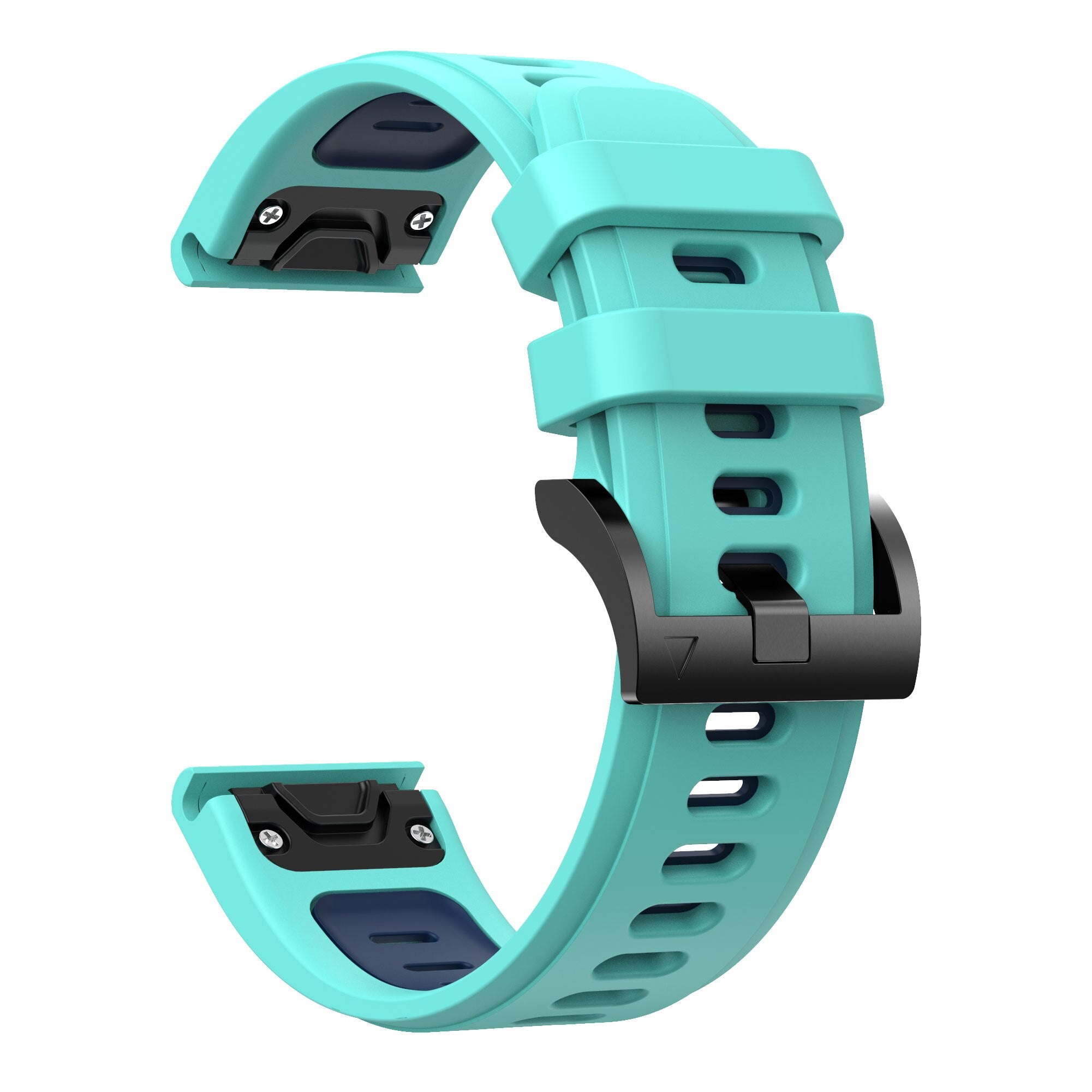 22mm Garmin Watch Strap | Silicone (Black Buckled) | 11 Colours Availa ...