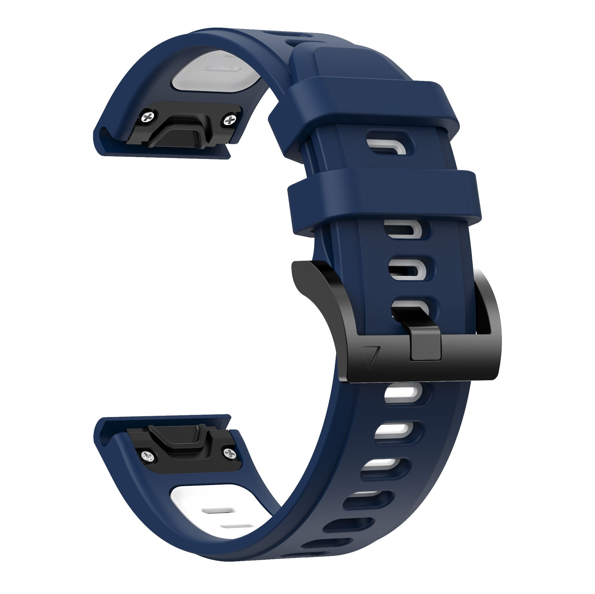 22mm Garmin Watch Strap | Silicone (Black Buckled) | 11 Colours Availa ...