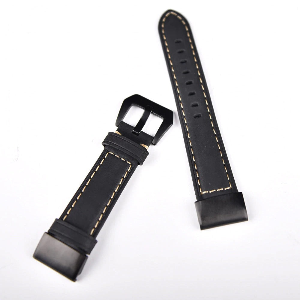 22mm Garmin Watch Strap | Stitched Leather | 2 Colours Available ...
