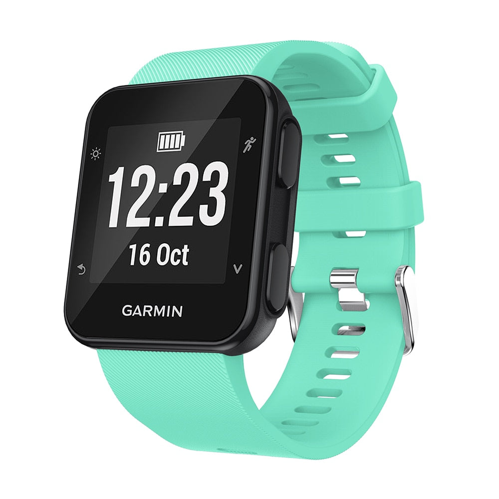For Garmin Forerunner 30/35 | Mint Green Silicone Strap – GarmStraps®