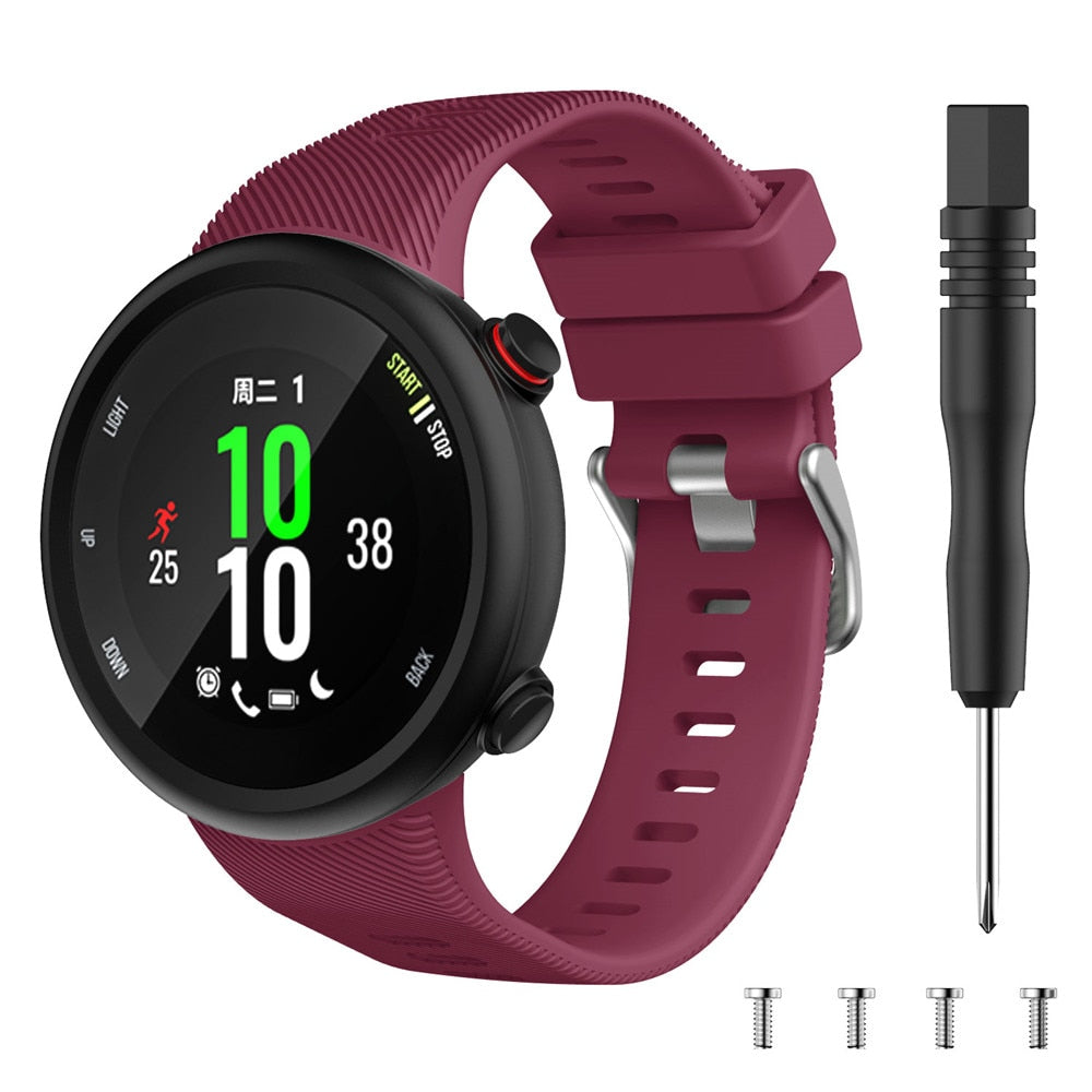 For Garmin Forerunner 45/45 Plus, Forerunner 45S & Swim 2 | Red Wine S ...